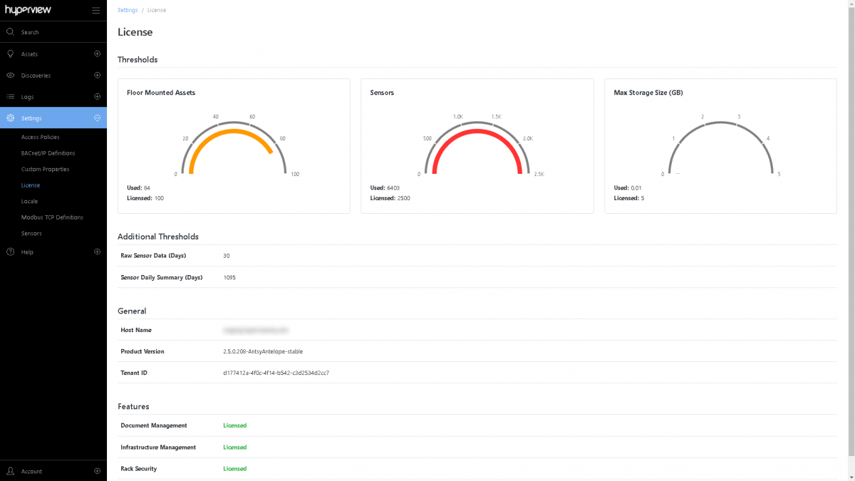 New Dashboard Widgets and License Management - Hyperview
