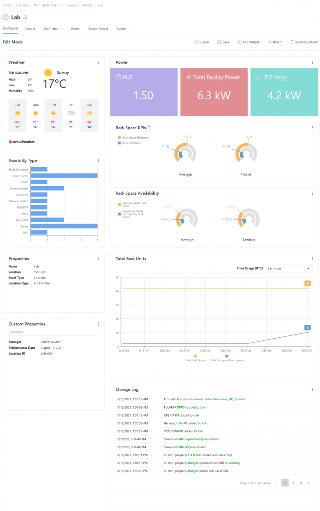 Cloud-based Data Center Infrastructure Management (DCIM) Software