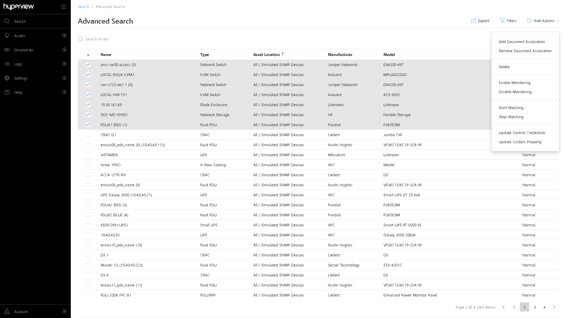 New Heat Map and Network Components for Assets - Hyperview